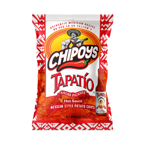 Chipoys Tapatío Mexican Style Potato Chips (2.5oz) (10 Bags)